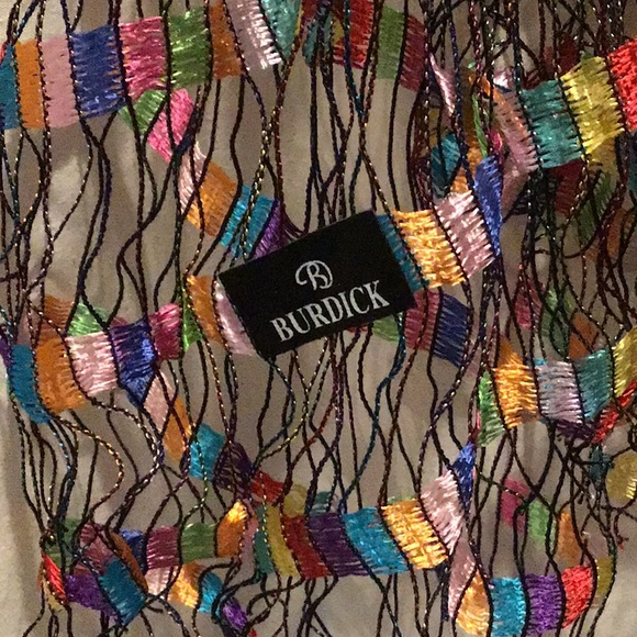 Burdick | Accessories | Burdock Rainbow Colored Embroidered Scarf ...